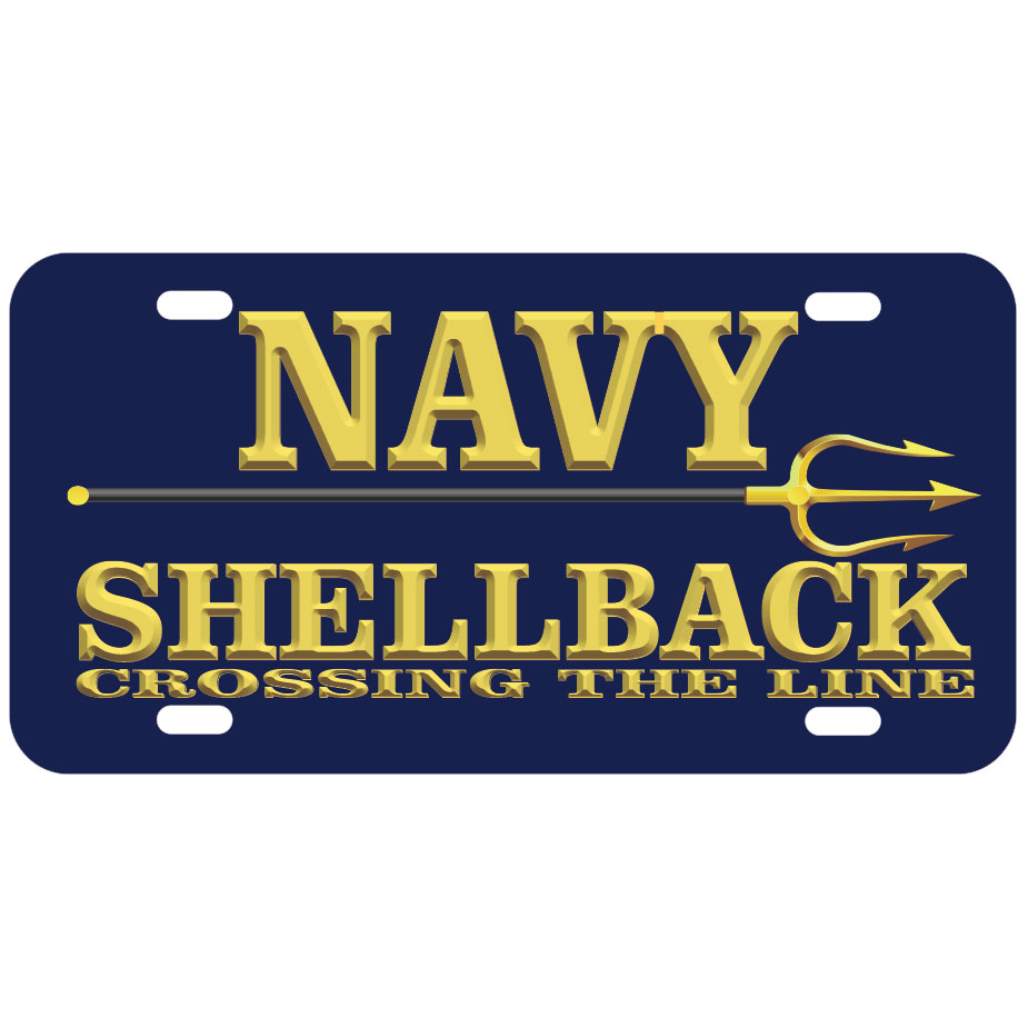 Navy Shellback License Plate