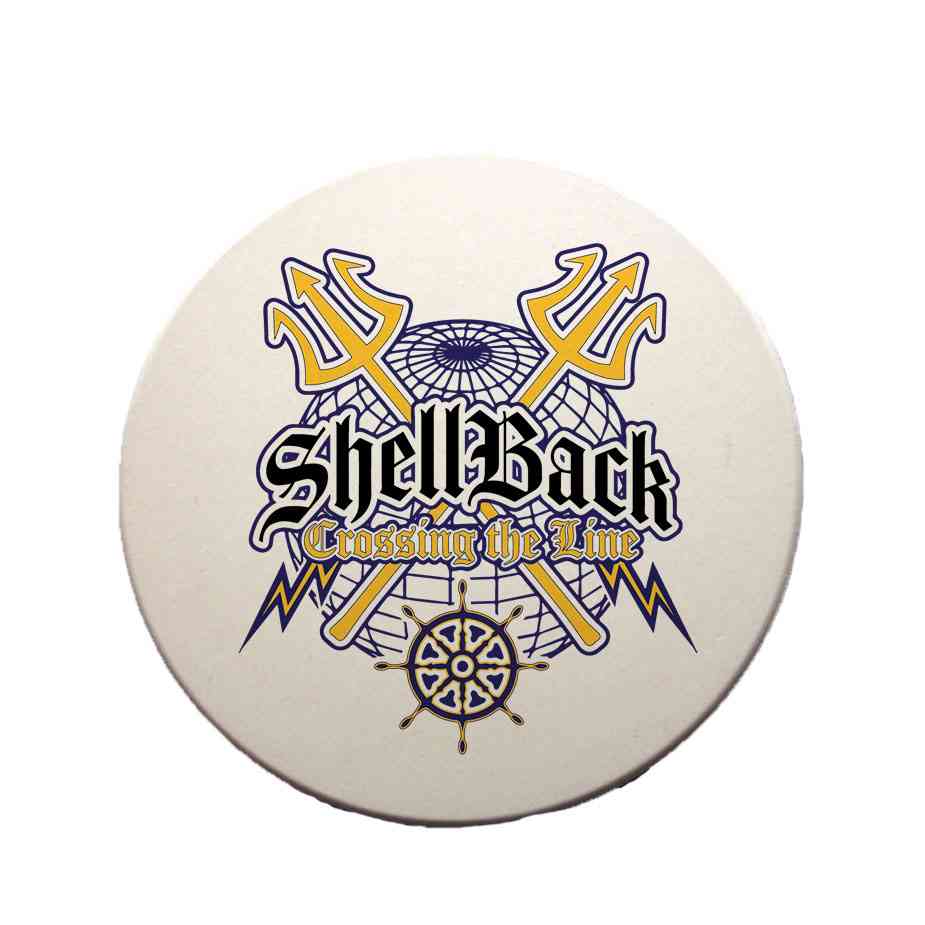 Navy Shellback Crossing the Line Sandstone Coaster